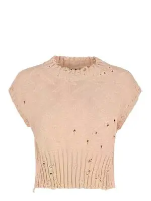 Marni Textured-knit Cropped Top - Neutrals