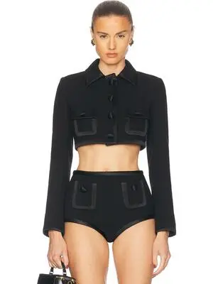 Dolce & Gabbana Cropped Jacket - Black