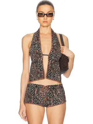 Akoia Swim Batik Crochet Top - Tua