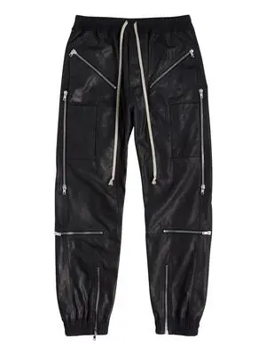Rick Owens Headon Leather Sweatpants - Black
