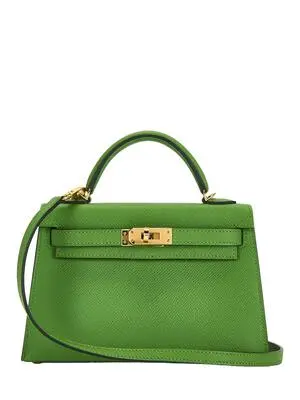 Hermès Epsom Kelly 20 Handbag Vert Yucca
