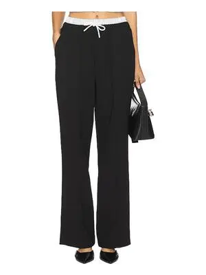 4TH & RECKLESS Bianaca Contrast Waist Trousers - Black