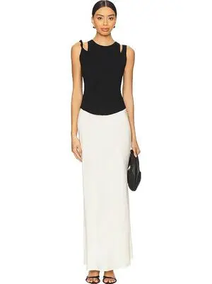 Sovere Swell Knit Dress - Ecru & Black | Editorialist