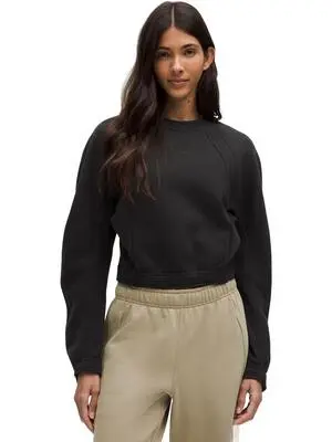 Lululemon Scuba Cropped Relaxed Crewneck - Black
