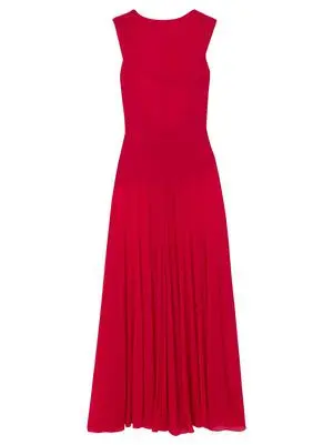 Magda Butrym Open-back Paneled Stretch-jersey Maxi Dress - Red