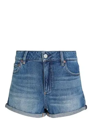 Alice + Olivia Maggie Denim Shorts - Mid Denim