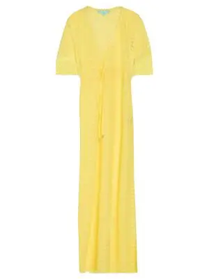 Melissa Odabash Phoebe Crochet Maxi Dress - Yellow