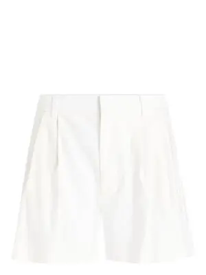 Alice + Olivia Pleated Linen-blend Shorts - White