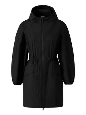 Mackage ALYSTER Packable Long Rain Jacket Black