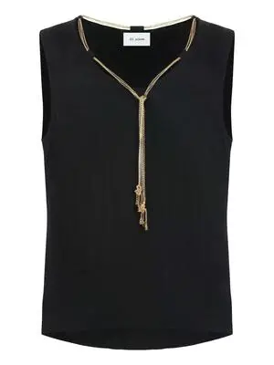 St. John Chain-detail Tank Top - Black