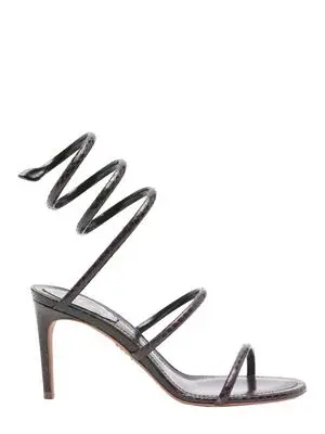 Rene Caovilla 80mm Cleo Sandals - Brown