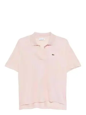 Lacoste Fluid Piqué Polo Top - Pink