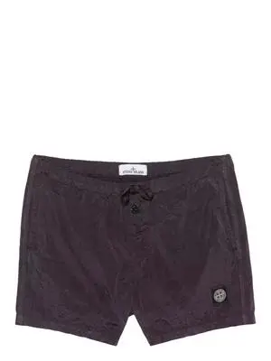 Stone Island Stone Island Compass-Patch Swim Shorts Purple