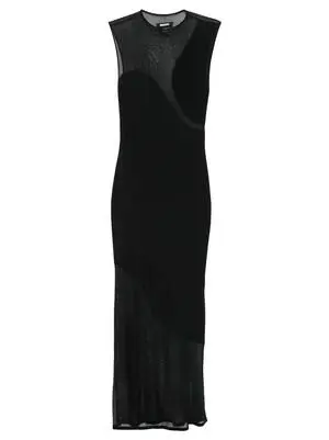 ROTATE BY BIRGER CHRISTENSEN Sheer Knit Maxi Dress - Black
