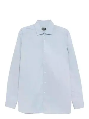 Zegna Long-sleeve Cotton Shirt - Blue