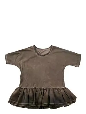 UMA WANG Peplum T-shirt - Brown