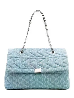 Karl Lagerfeld Large Quilted Shoulder Bag - Blue
