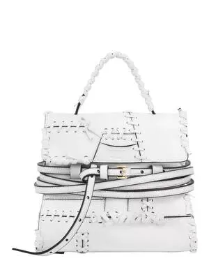 Moschino Belted Tote Bag - White