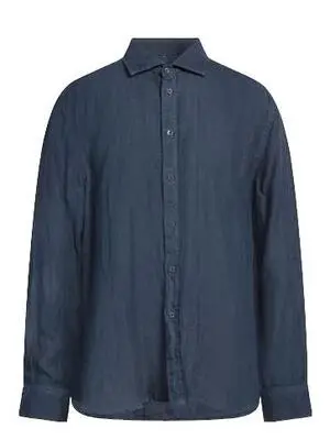 120% Lino Shirt Size Linen - Navy