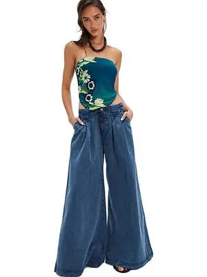 Free People Julien Wide-leg Chino Trousers - Siesta Seas