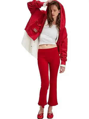 Donni. The Rib Kick Flare Pants Bell Pepper