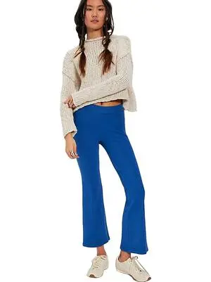 Donni. The Rib Kick Flare Pants Blueberry