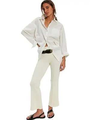 Donni. The Rib Kick Flare Pants Creme
