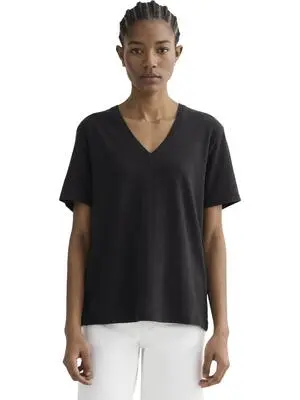 Everlane Slouchy V-neck T-shirt - Black