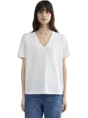 Everlane Slouchy V-neck T-shirt - White