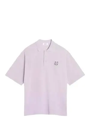 Maison Kitsuné Bold Fox Head-appliqué Polo Shirt - Purple