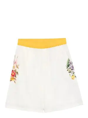 PIERRE-LOUIS MASCIA Floral-print Shorts - Neutrals