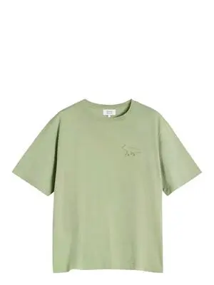 Maison Kitsuné Profile Fox-embossed T-shirt - Green