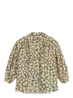 Maison Kitsuné Floral-print Shirt - Black