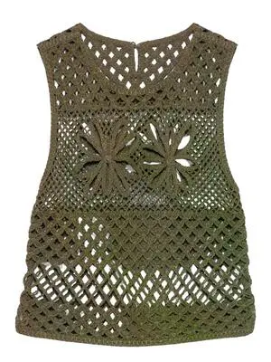 Pinko Crochet Vest - Green