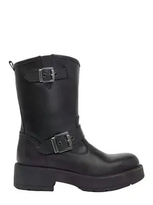 NEROGIARDINI Leather Ankle Boots - Black