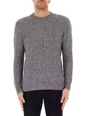 BALLANTYNE Ribbed-knit Jumper - Grey