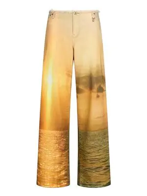 Roberto Cavalli Graphic-print Trousers - Orange