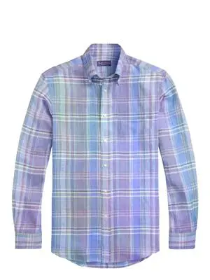 Ralph Lauren Purple Label Plaid-pattern Shirt - Blue