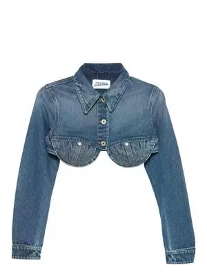 Jean Paul Gaultier Conical Cropped Jacket - Blue
