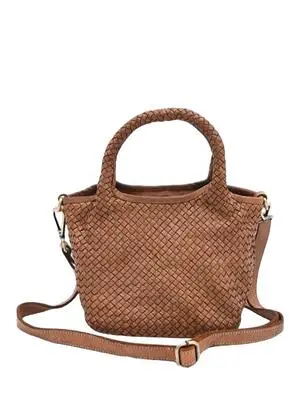 BOLSA NOVA Lisa Woven Mini Tote - Cognac