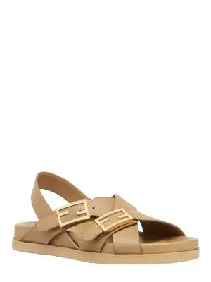 Fendi Feel Slingback Sandal - F0qb8 Cammello