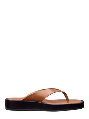 REFORMATION Eden Platform Thong Sandal - Brown