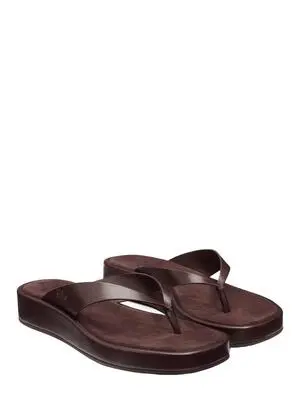 REFORMATION Eden Platform Thong Sandals - Brown