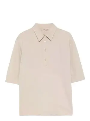 BLANCA VITA Platy Polo Shirt - Neutrals