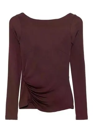 Elisabetta Franchi Draped Top - Brown