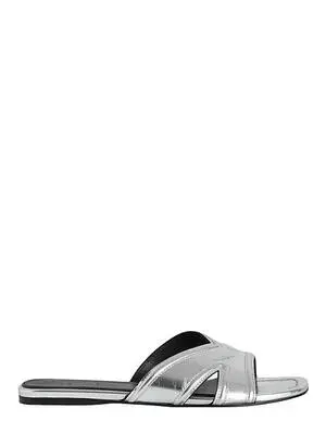 Zadig&Voltaire Azora Metallic-leather Mules - Silver
