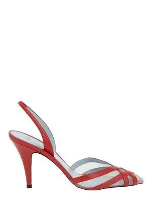 Valentino Garavani Pointed Toe Slingback Pumps - Red