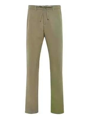 Canali Drawstring Straight-leg Trousers - Neutrals
