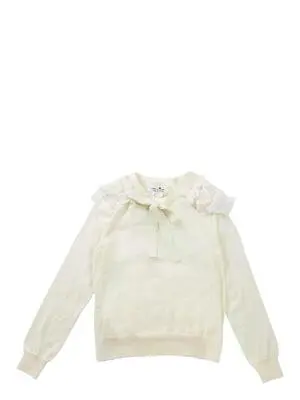 Comme Des Garçons Cape-detail Jumper - White