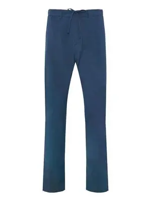 Canali Drawstring Straight-leg Trousers - Blue